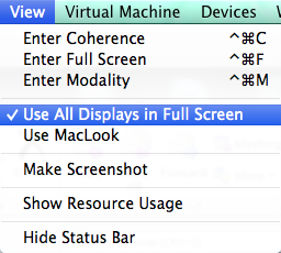 KB Parallels: Virtual Machine is not extended to the second display in Full Screen with 'Use all ...